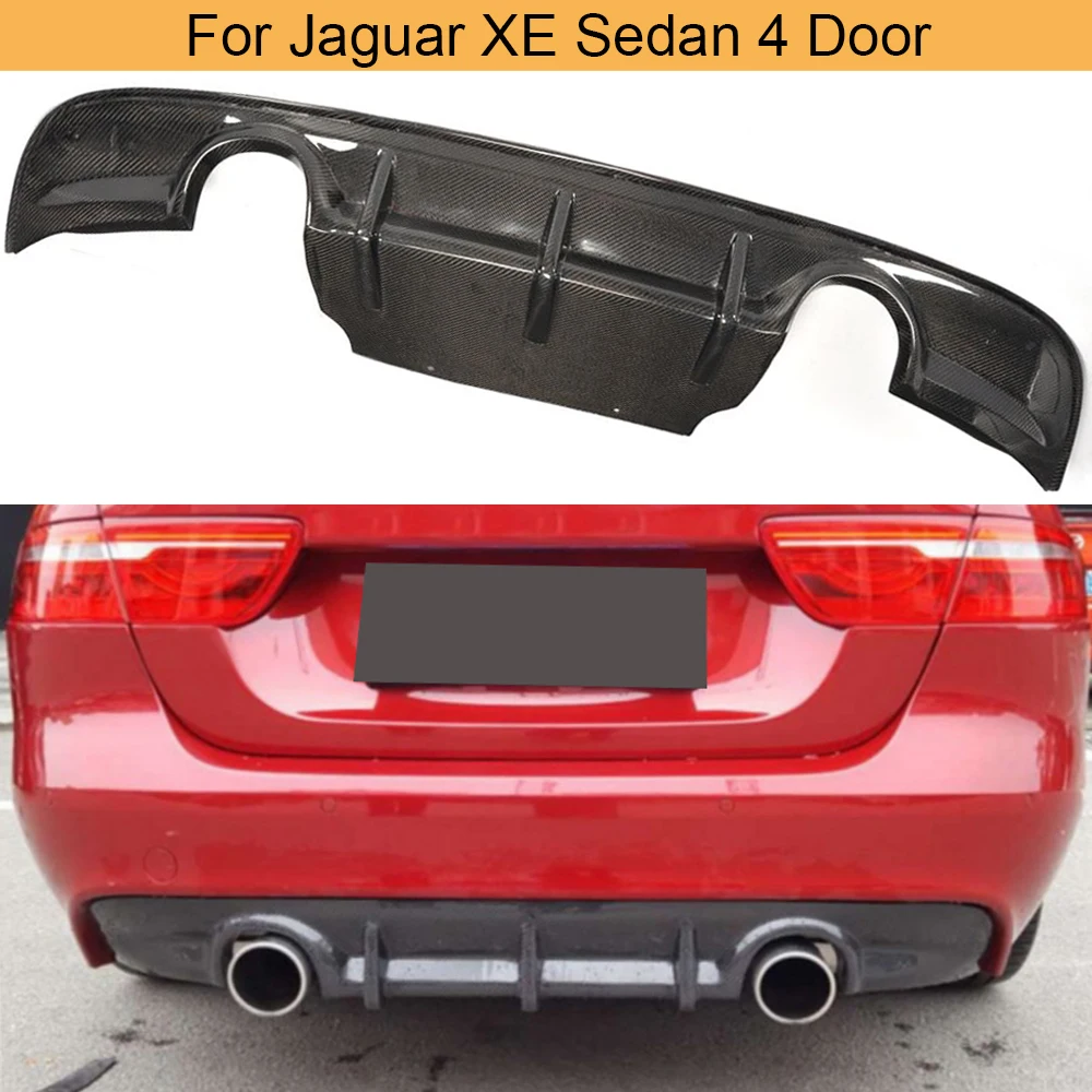 Carbon-Fiber-Rear-Bumper-Diffuser-Lip-Spoiler-for-Jaguar-XE-Sedan-4 ...