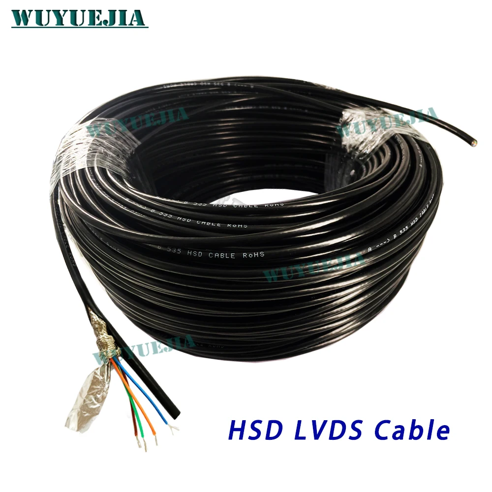 4 Core 535 HSD Black Cable 100 Ohm Aluminum Foil Insulation For 4 Pin ...