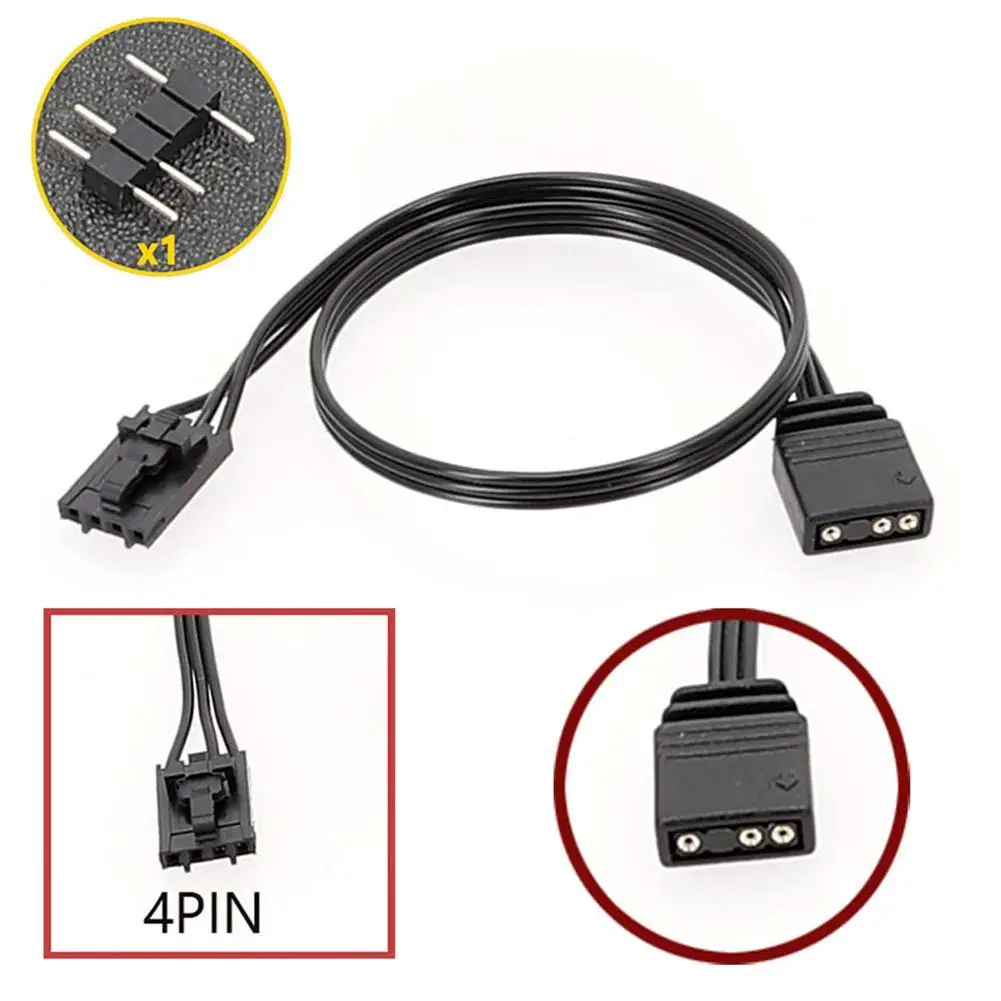 4-Pin-3-Pin-Adapter-Cable-For-Corsair-RGB-To-Standard-ARGB-5V-Connector ...