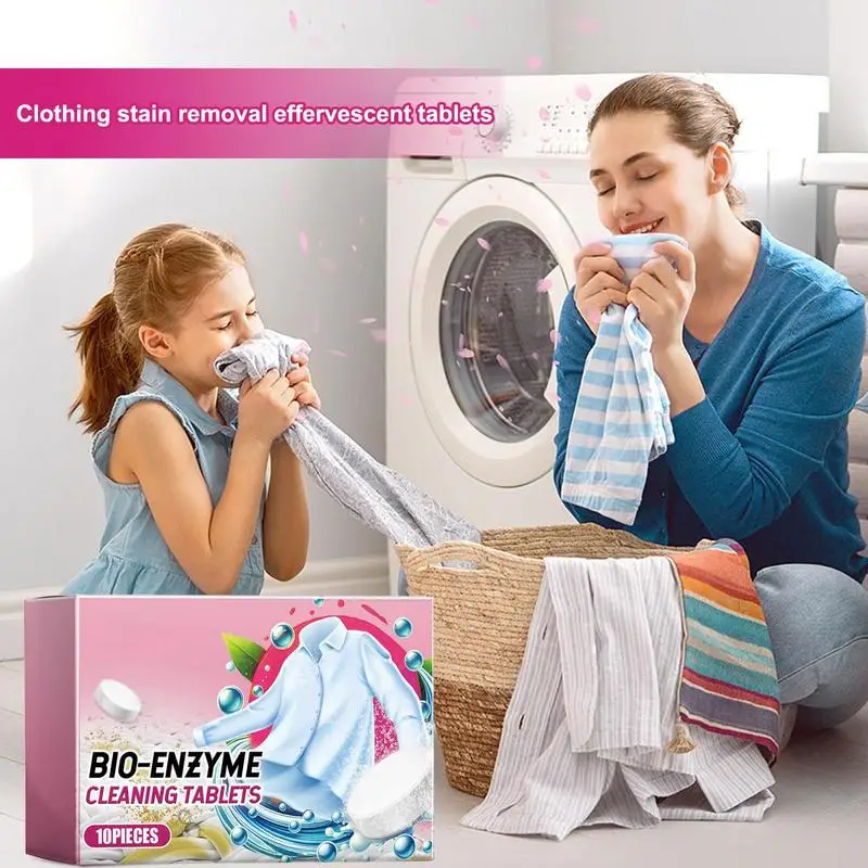 Laundry-Cleaning-Tablets-Effervescent-Fabric-Whitener-Clothes-Stain ...