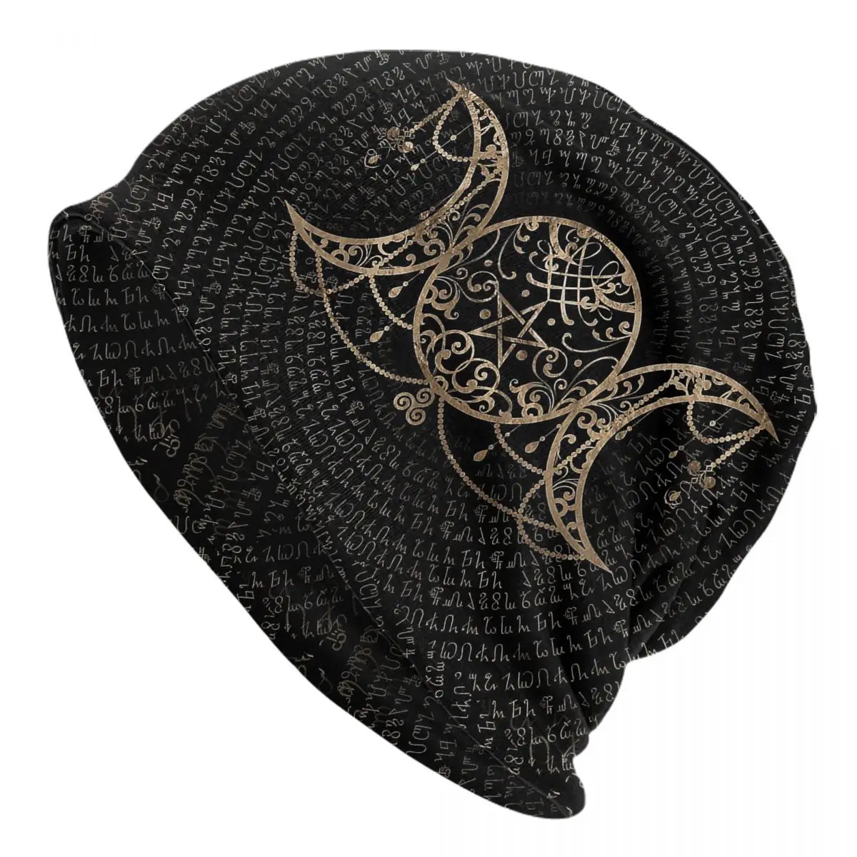 Triple-Moon-Goddess-Bonnet-Hats-Casual-Street-Pentagram-Pagan-Wiccan ...