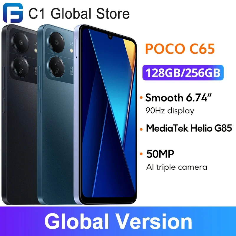 Global-Version-POCO-C65-NFC-128GB-256GB-MediaTek-Helio-G85-5000mAh ...
