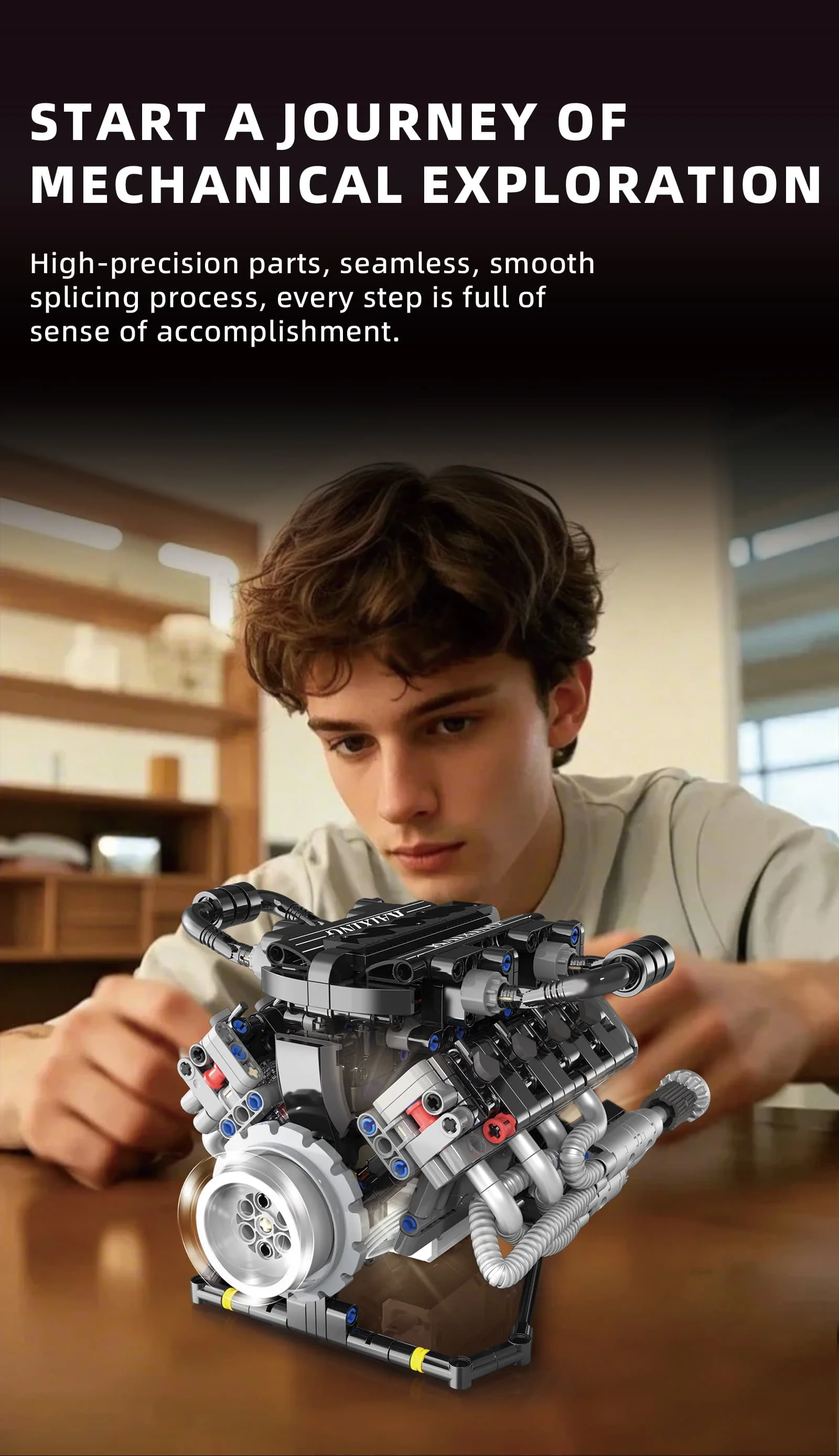 Master Control V8 Engine Power Lego Bricks Model in Pakistan