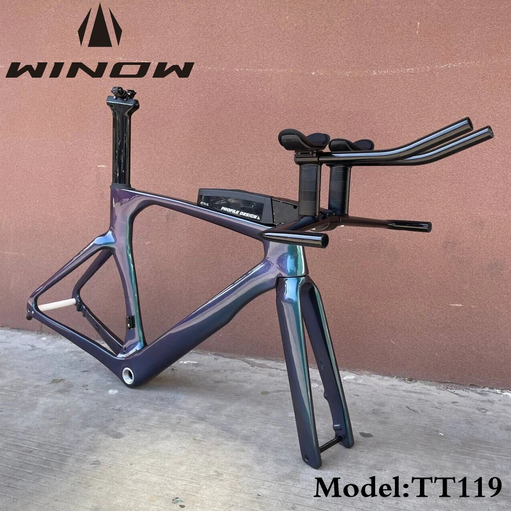 Winow-Carbon-Bicycle-Frame-Chinese-Triathlon-Bike-Frameset-Disc-Time ...
