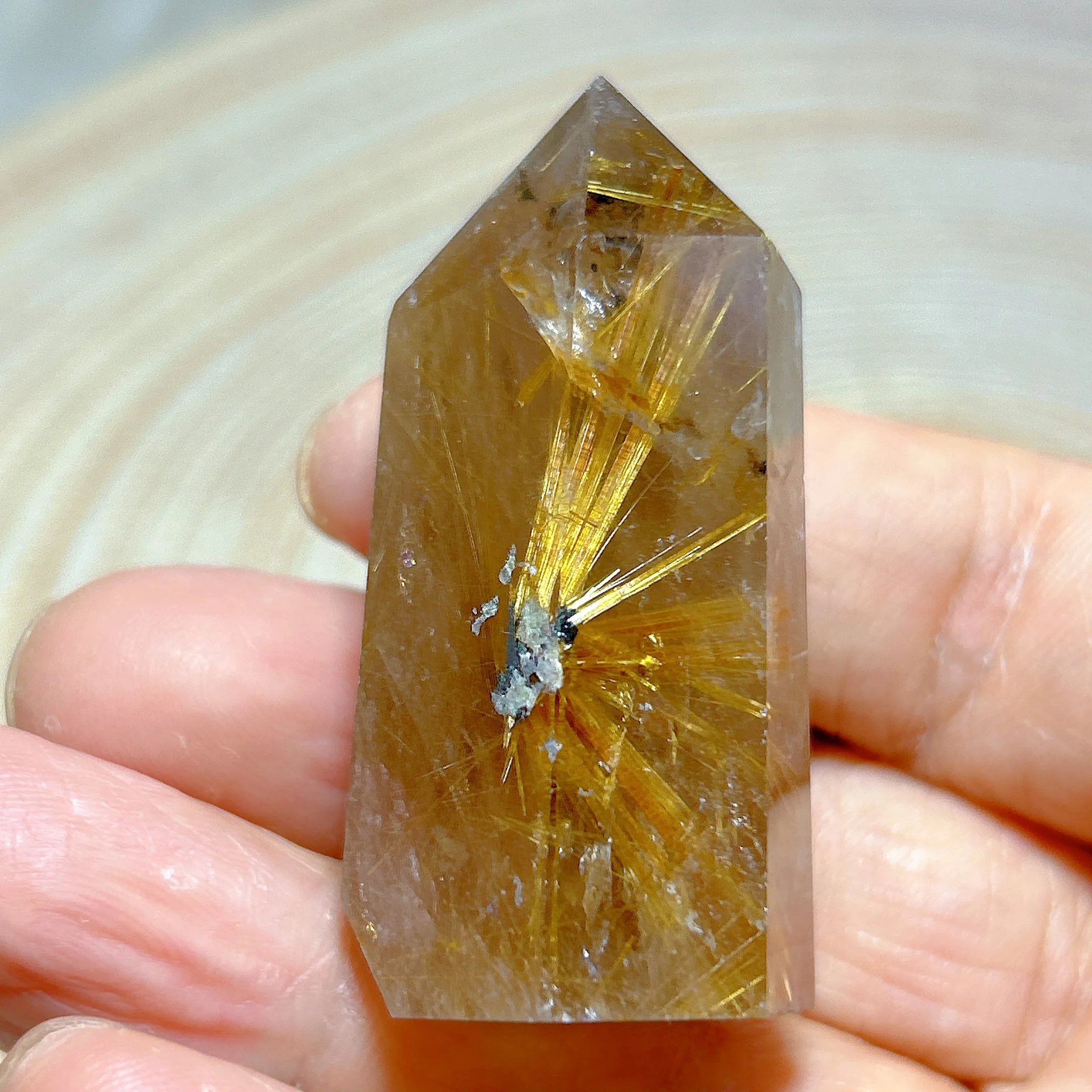 High-Quality-Natural-Crystals-Golden-Rutile-Tower-Point-Healing-Crafts ...