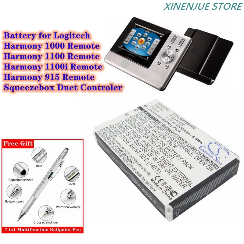CS Battery for Logitech C-RL65/LR65,Harmony 915/1000/1100/110i Remote ...