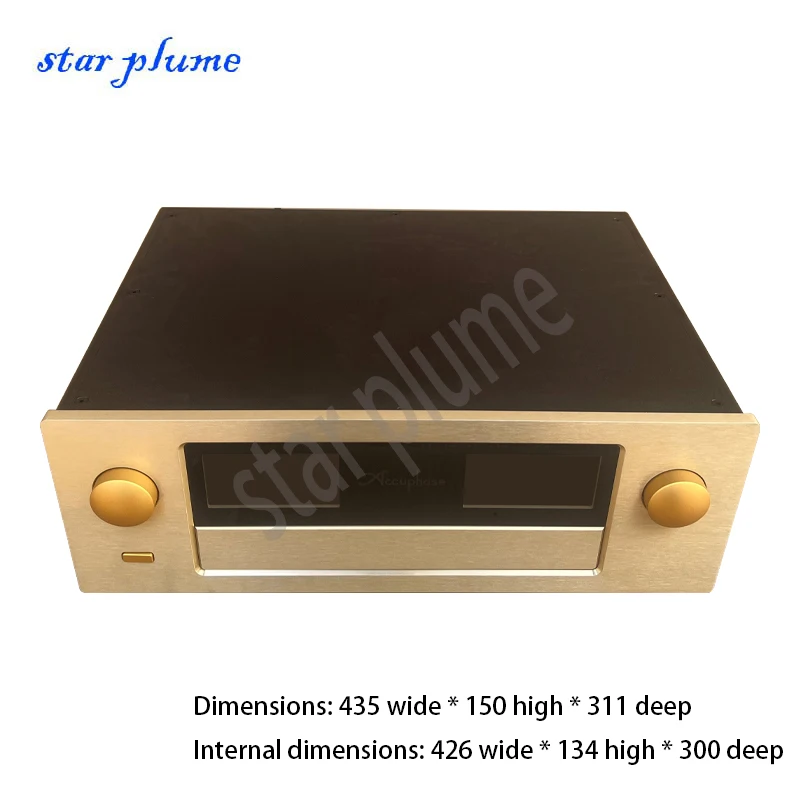 430-140-311mm-Accuphase-All-Aluminum-Amplifier-Case-Dual-VU-Meter-Preamplifier-Case-DAC-Decoder ...