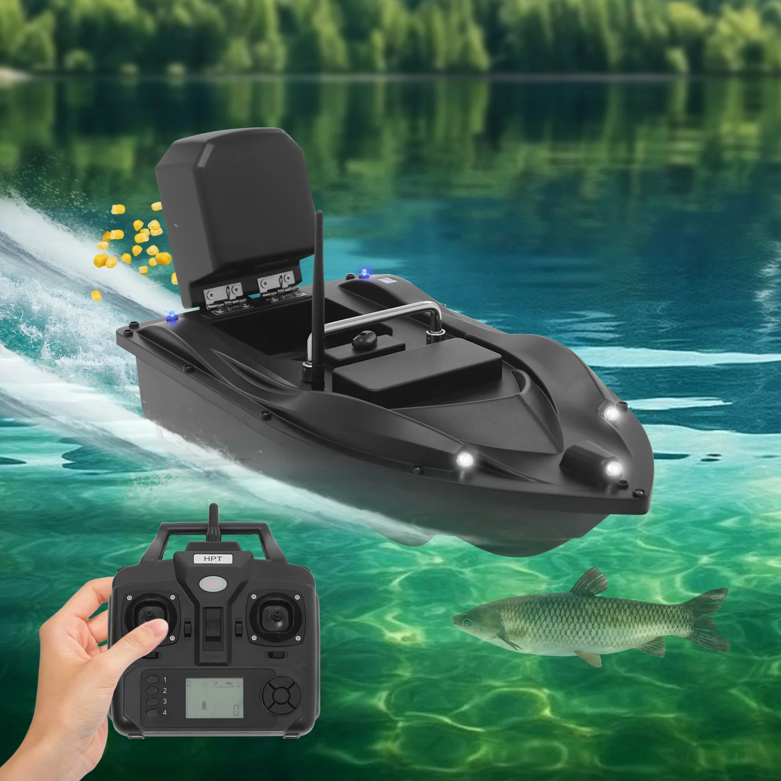 Fishing Bait Boat Bait Boat with Remote Control Fishing Bait Boat with ...