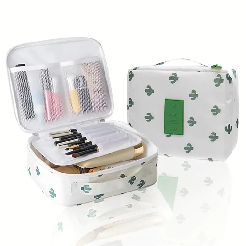 Portable Travel Makeup Bag Waterproof Multi Compartment Multifunctional ...