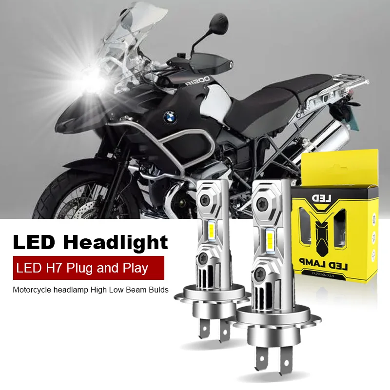 2PCS-Motorcycle-H7-LED-Headlight-Bulbs-For-Bmw-R1200gs-2004-2018 ...