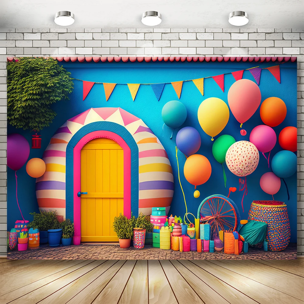 Bonvvie-Photography-Background-Colorful-Balloon-Carnival-Child-Birthday ...