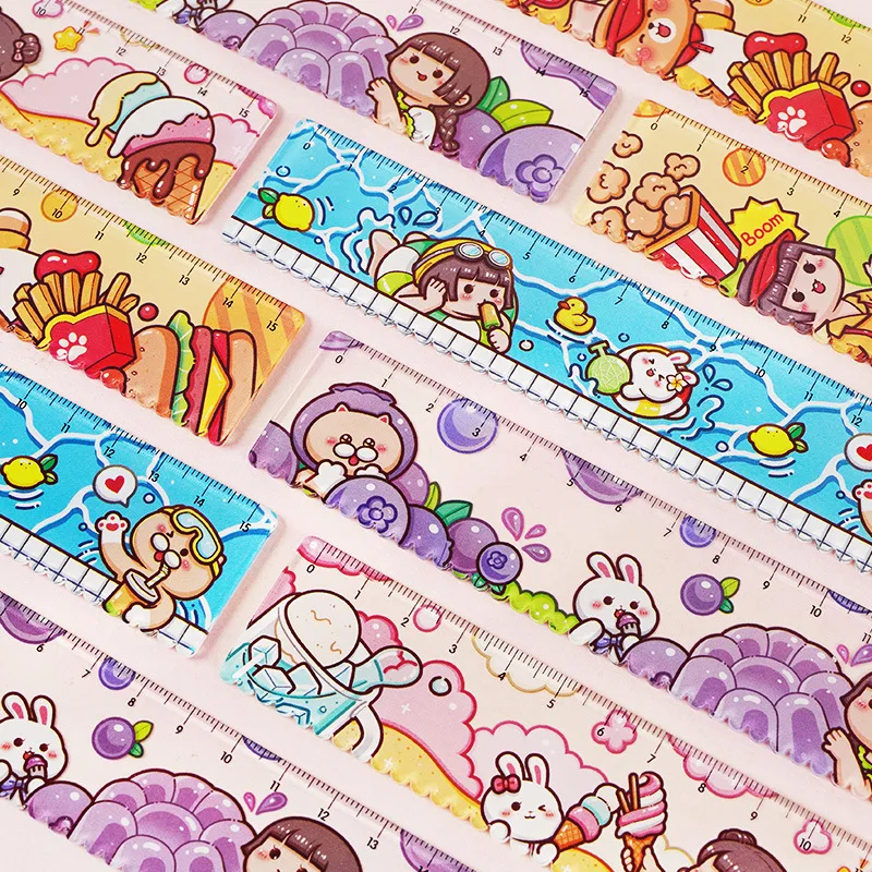 15CM-Kawaii-Tapioca-Girl-Plastic-Ruler-Multifunction-DIY-Drawing-Tools ...