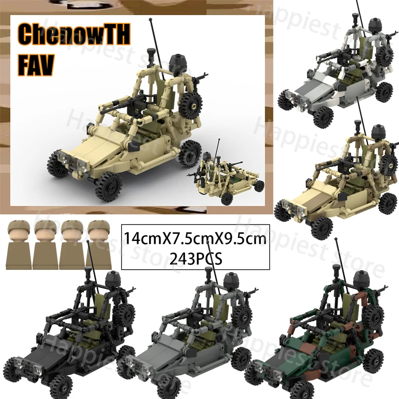 MOC WW2 Military FAV Assault Vehicle US Army Building Block US Special ...