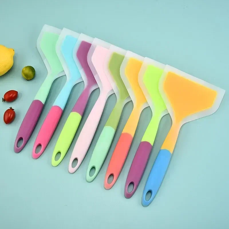 Kitchen-Ware-Scoops-Cooking-Utensils-Spatula-Random-Color-Silicone-Beef ...