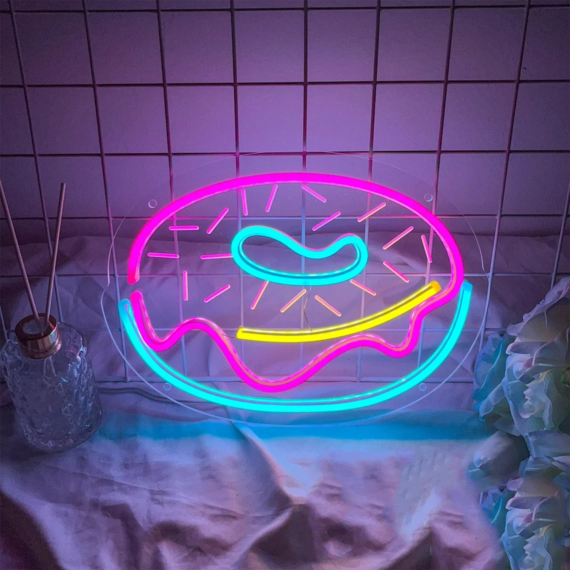 Doughnut-Neon-Sign-Custom-Bakery-Bread-House-Logo-Art-Wall-Decor ...