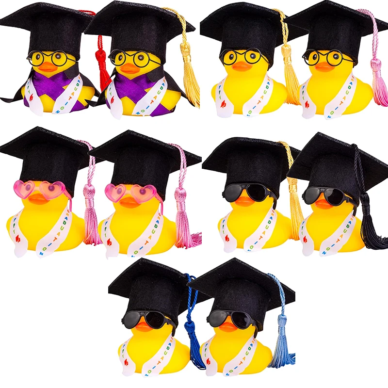 2-Set-Graduation-Rubber-Duck-Car-Duck-Graduation-Gift-with-Tassels-for ...