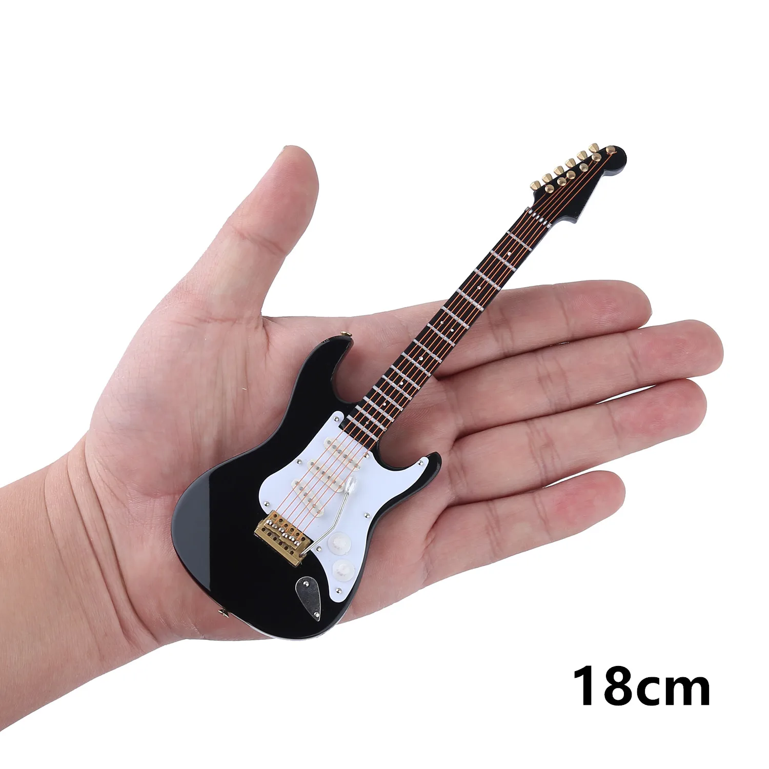 Миниатюрная деревянная гитара, красный/черный/кофе/белый | AliExpress