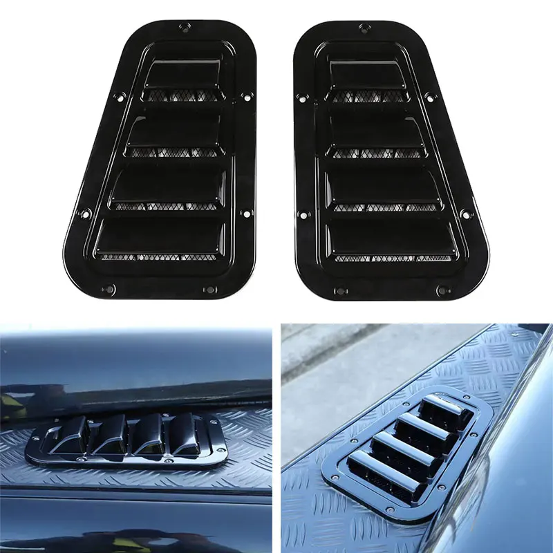 Glossy Black Car Exterior Front Engine Hood Bonnet Vents Hood Air ...