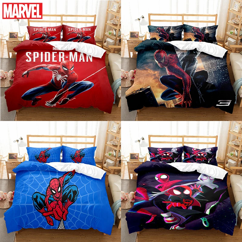 Marvel Spiderman Duvet Cover Sets Quilt Cover Digital Printing Cartoon ...