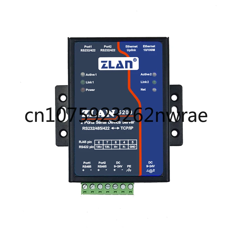 ZLAN5240 2 port RS232 RS485 RS422 to Ethernet RJ45 Converter dual ...