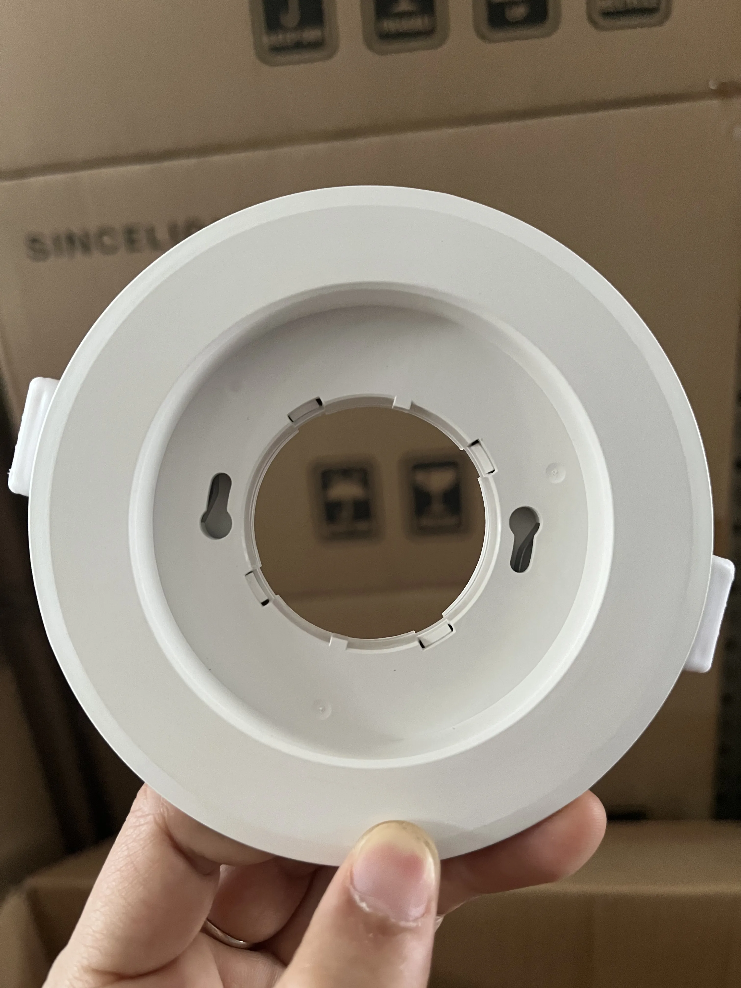 Pack of 4, Downlight Fixture, GX53 Round White LED Recessed Ceiling ...