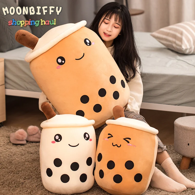 Spielzeug Real-Life Bubble Tea Plüsch tier Gefüllte Lebensmittel Milch ...