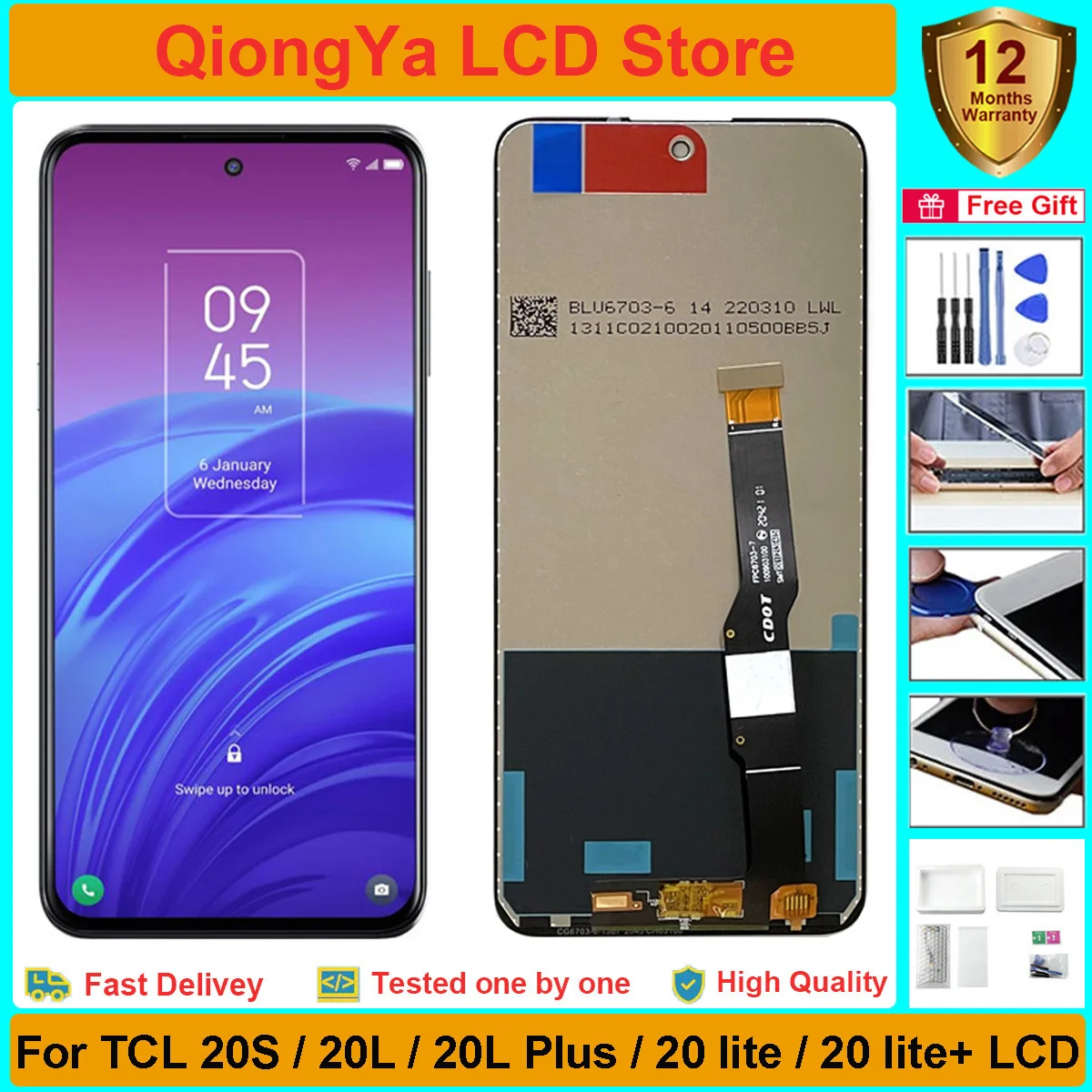 Original-6-67-Display-For-TCL-20S-T773H-T773O-20L-T744H-T744B-20L-Plus ...