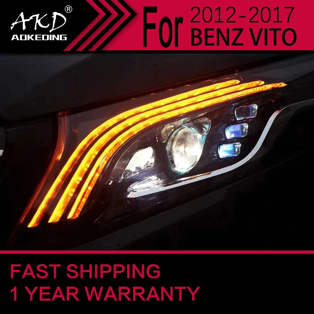 Car-Lights-for-Benz-VITO-LED-2015-2019-Headlight-W447-V260-Head-Lamp ...