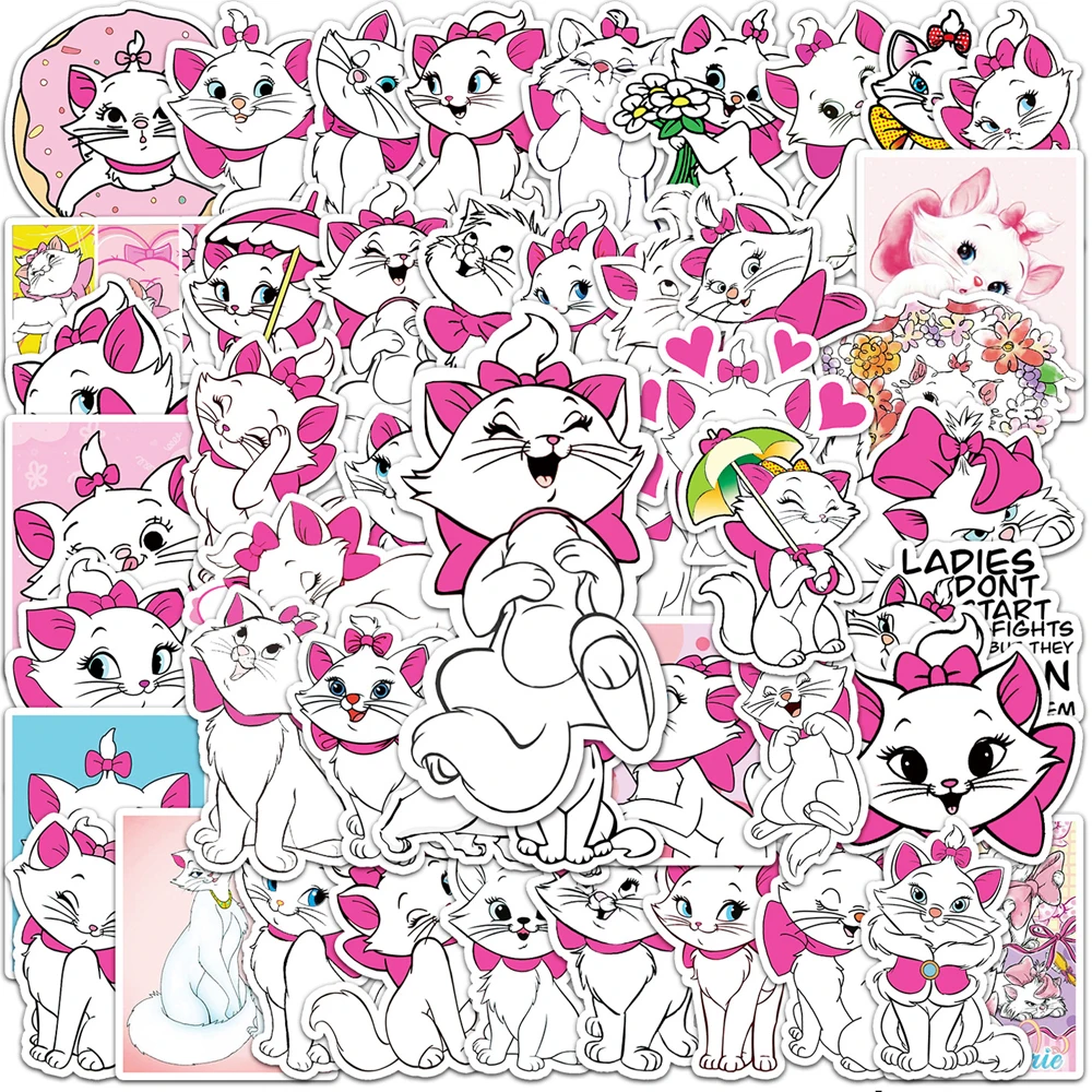 10-30-50PCS-The-Aristocats-Cartoon-Disney-Marie-Cat-Stickers-Cute ...
