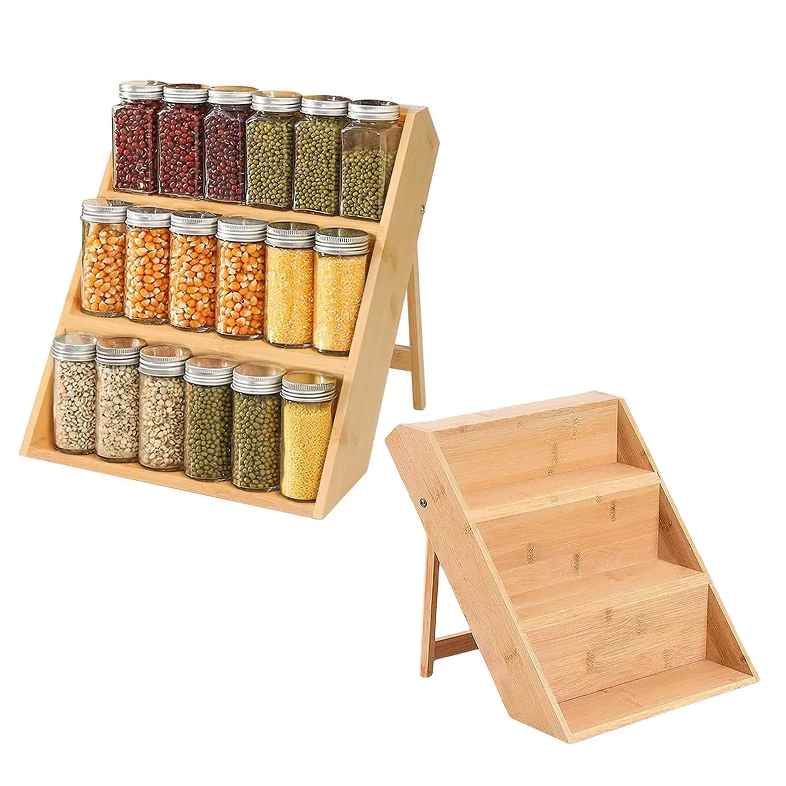 Wood-Seasoning-Rack-Display-Shelf-Counter-Seasoning-Organizer-for ...