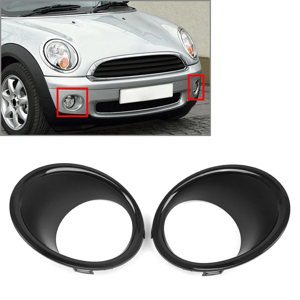 Front Fog Light Lamp Black Trim Ring Cover For BMW Mini Cooper R55 R56 ...