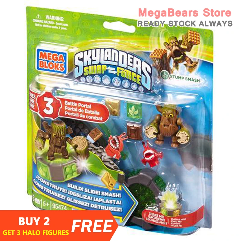 Mega Bloks Construx Skylanders Swap Force 95474 Stump Smash's Battle ...