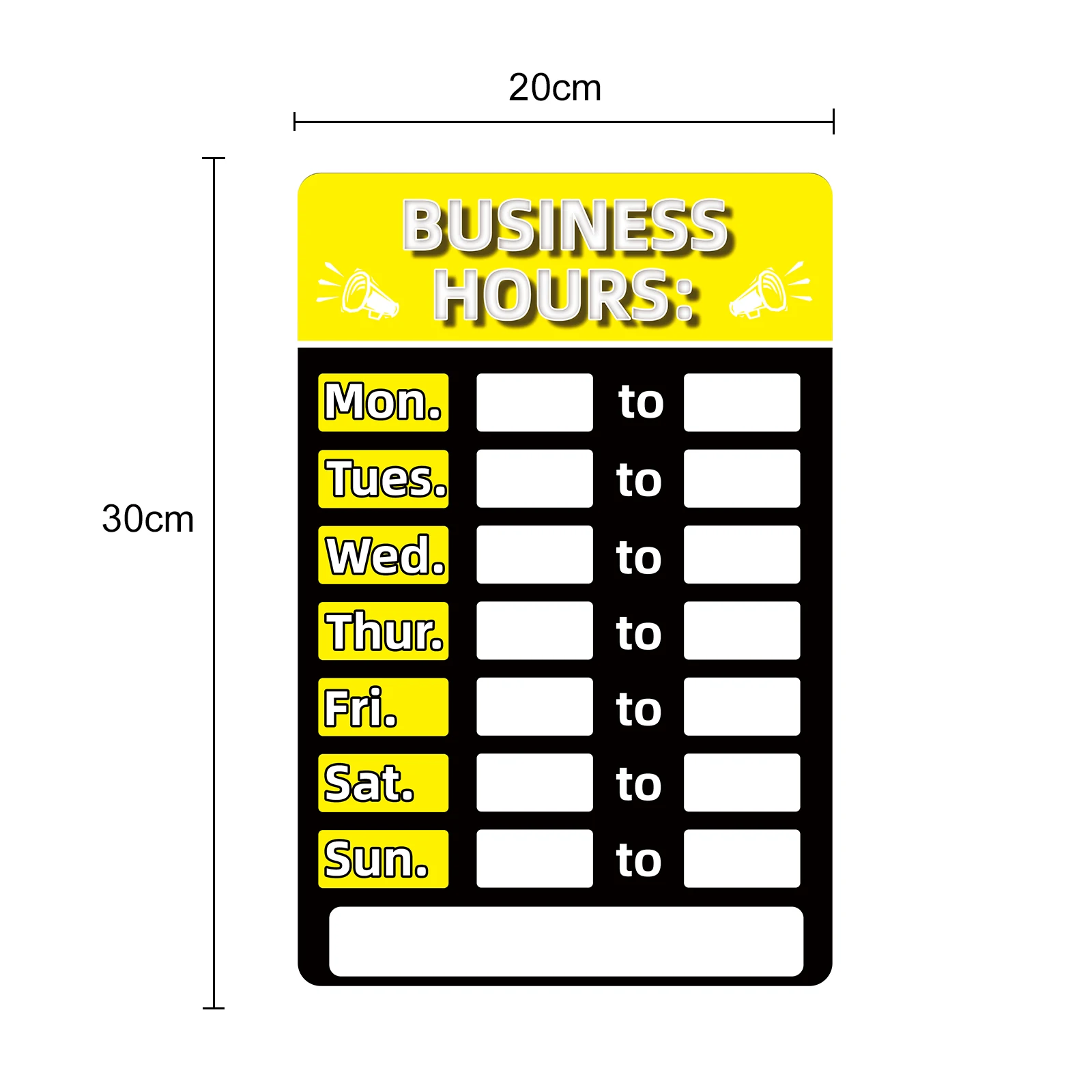 1 juego de letreros de horario de doble cara, letrero abierto/cerrado ...
