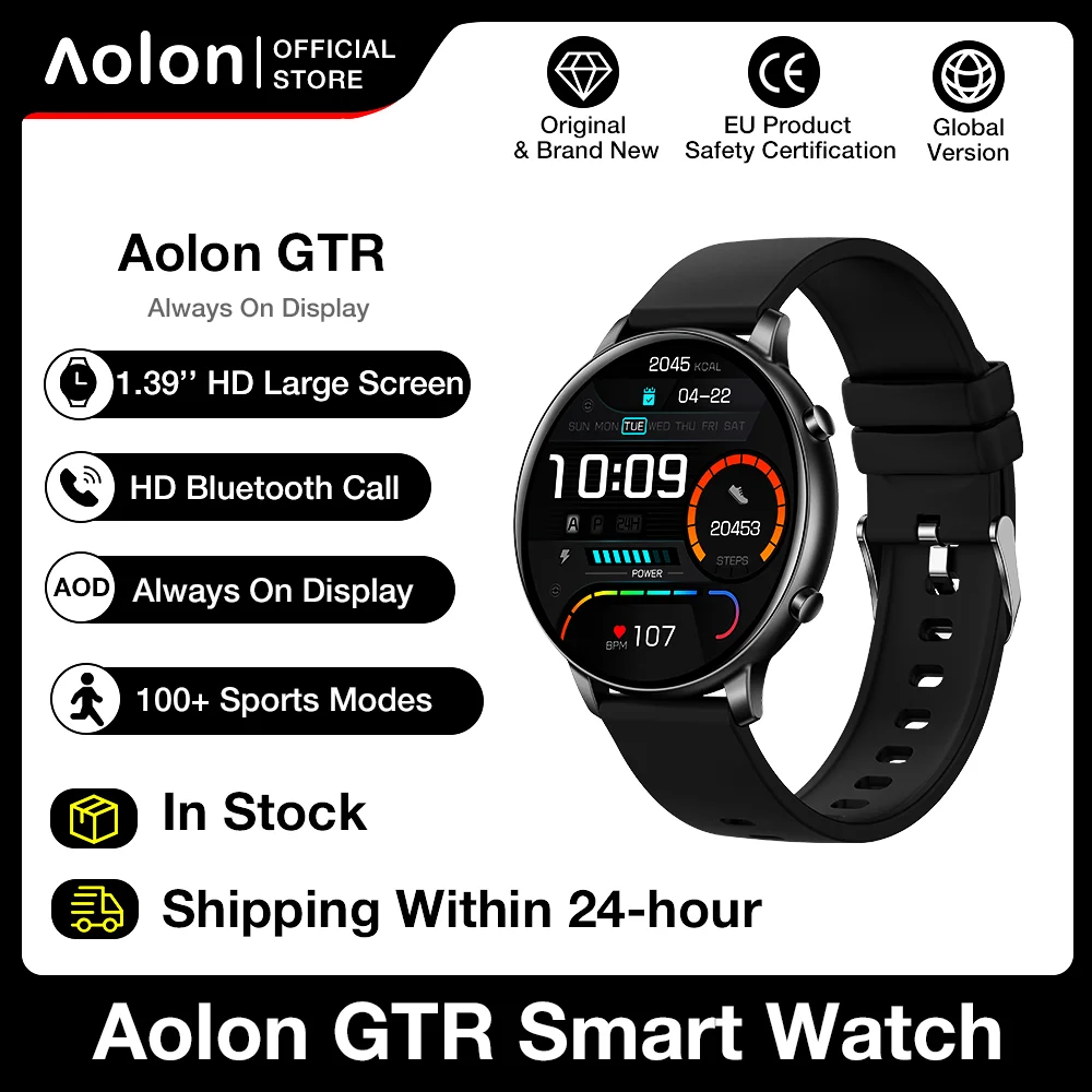 Aolon-GTR-Smart-Watch-Men-Always-On-Display-Bluetooth-Call-Smartwatch-1 ...