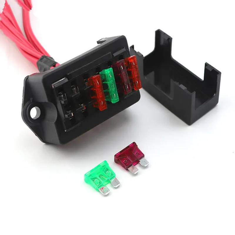 Fusible Voiture,Boîte à fusibles de relais automobile 6 voies,support ...