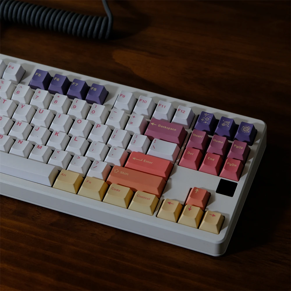 129Keys-Cloud-Smoke-Keycaps-PBT-Keycap-Cherry-Profile-Five-Sided ...