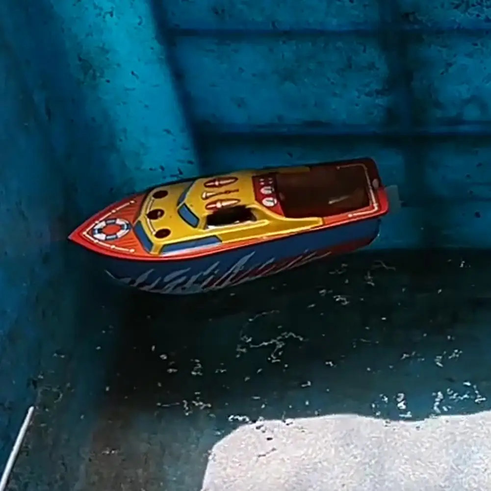 N80C Powered Steam Boat Tin Toy Floating Boat Toy Children Birthday ...