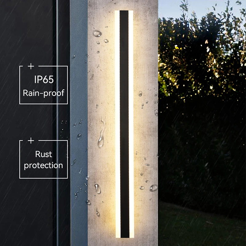 Outdoor-Wall-Lamp-Waterproof-IP65-Porch-Sconce-Light-Garden-LED-Long ...