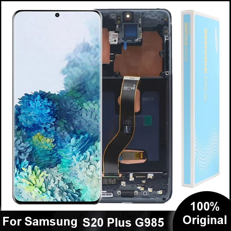 6.7 "amoled original para samsung galaxy s20 plus lcd g985 g985f g985f/ds display lcd tela com ...