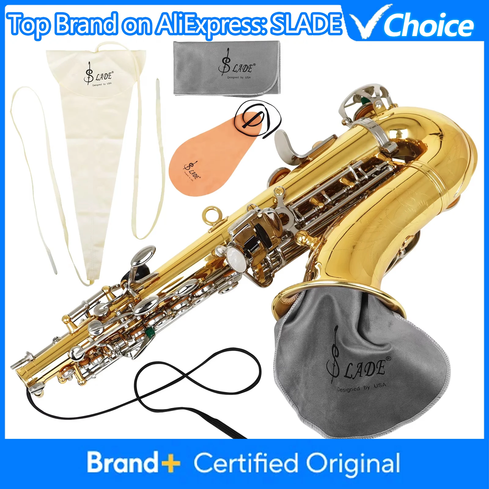 SLADE Saxophone Cleaning Wipes Sets Knitted High-End Brass Musical ...