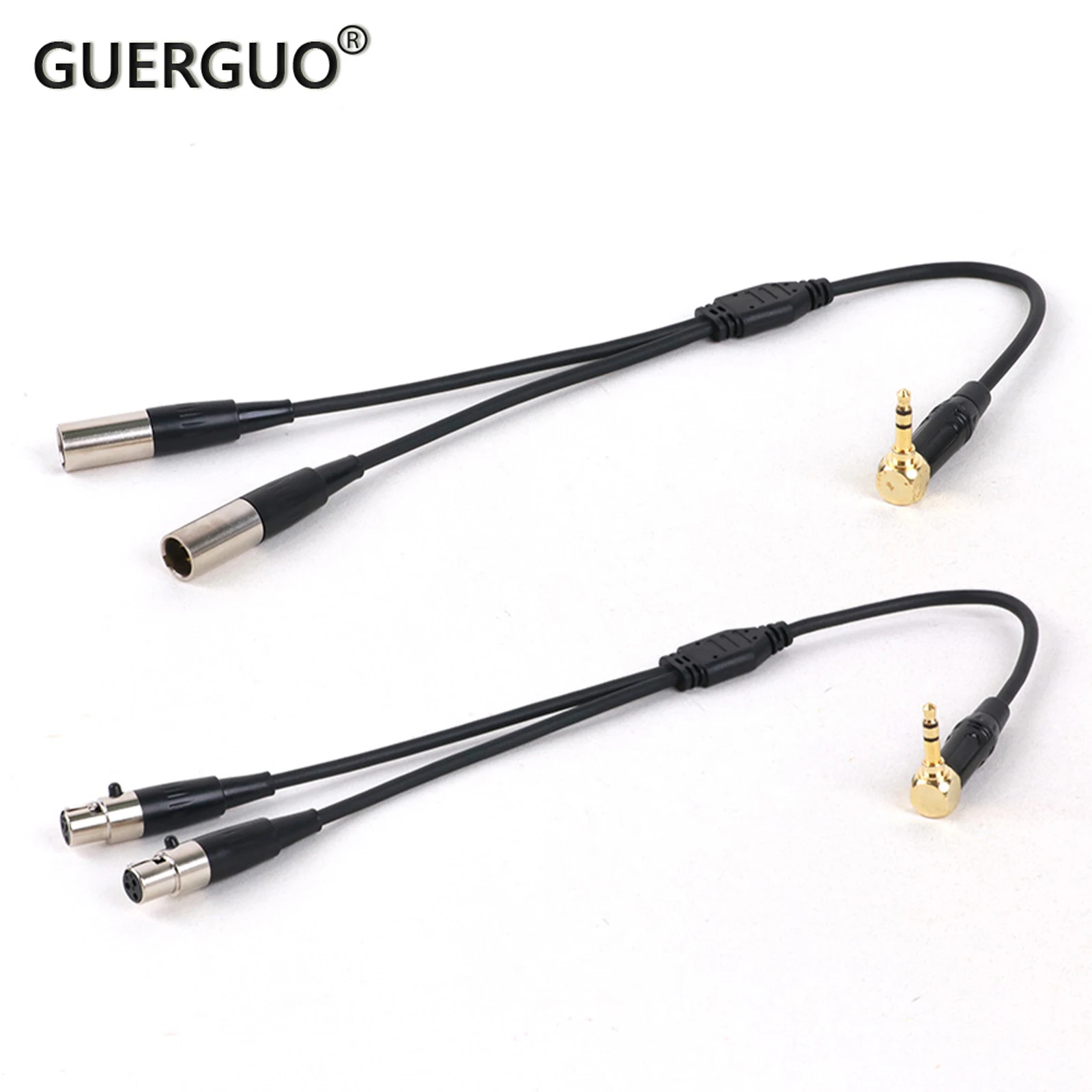 1PC Right Angle 3.5mm 1/8" Stereo TRS Mini Jack To 3-Pin Mini XLR ...