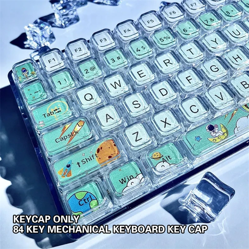 Mechanical-Keyboard-Keycap-XDA-Backlit-Keycap-Set-84-Keys-ABS-Keycap ...
