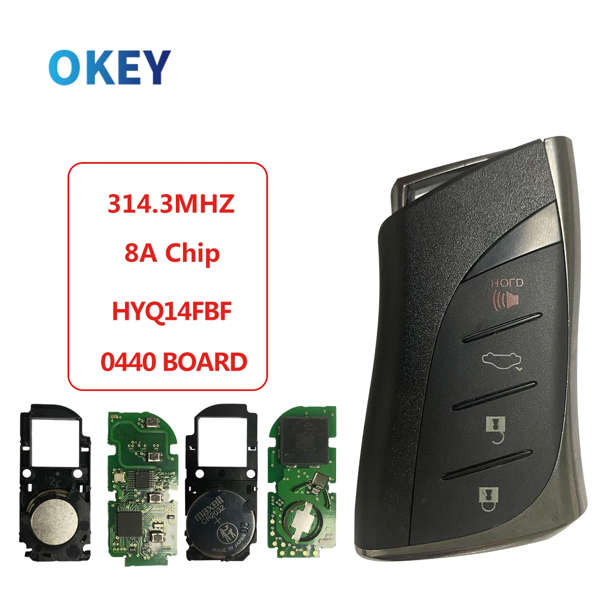 Okey-Samrt-Key-For-US-Toyota-EX350-LS500H-2018-2019-HYQ14FBF-Board-0440 ...