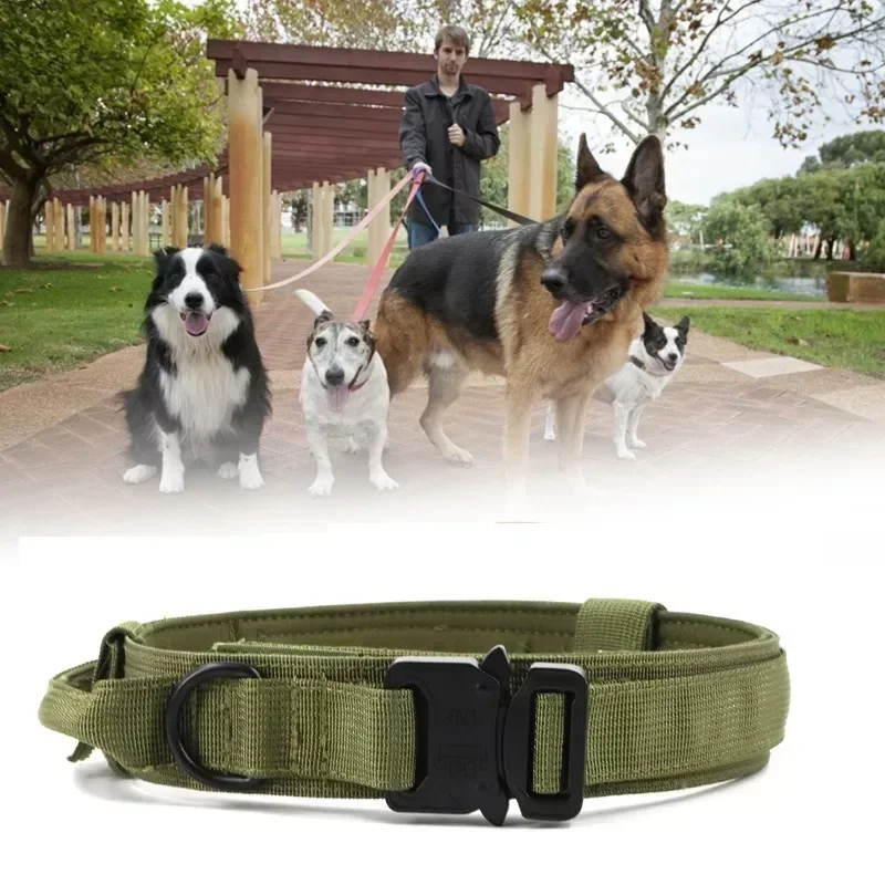 Large-Tactical-Durable-Accessories-Pet-Dog-Leash-Harness-Collar-Set ...