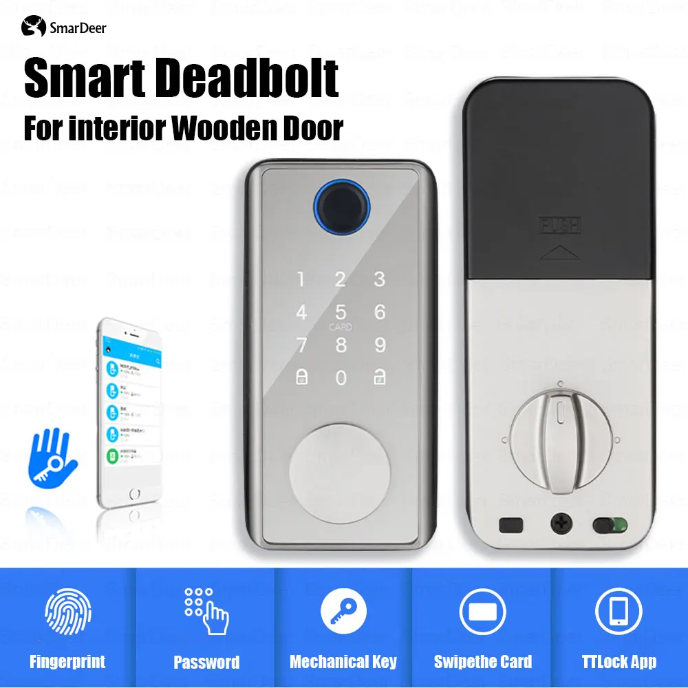 SmarDeer-Electronic-Door-Lock-with-Alexa-and-Google-Voice-unlock ...