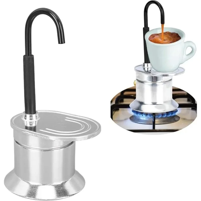 Mini Espresso Maker Single Spout Stovetop Moka Pot Aluminum Alloy 1 Cup ...