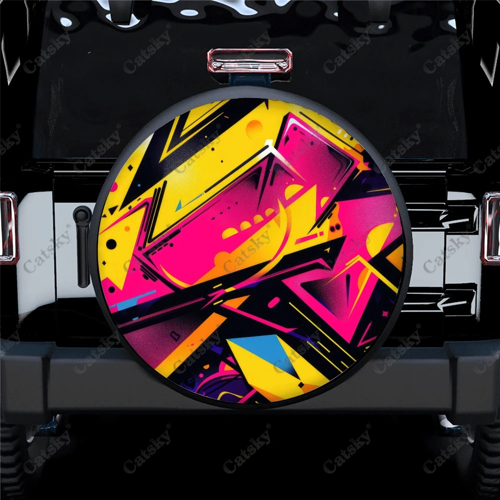 Bold-Graffiti-Style-Polyester-Universal-Spare-Wheel-Tire-Cover-Custom ...