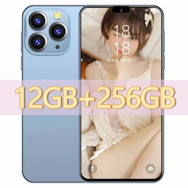 Teléfono Inteligente I16 Pro Max, Smartphone con pantalla completa de 100% pulgadas ...