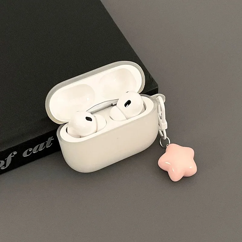 Soft Case with star Keychain Pendant For Apple AirPods 4 3 Pro 2 1 ...