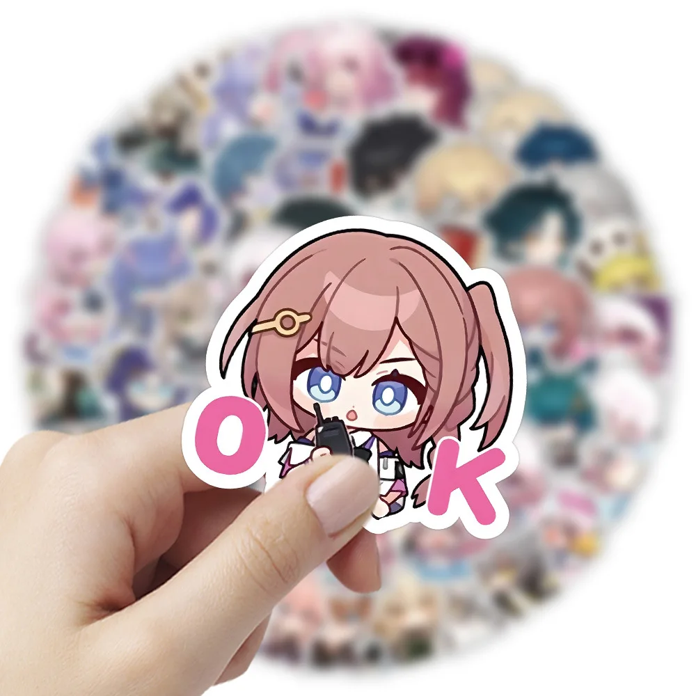60pcs-Anime-Honkai-Star-Rail-Sticker-Cartoon-Stickers-Raiden-Mei-Kiana ...